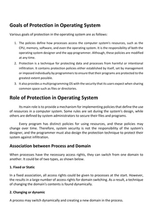 CSI-503 - 10. Security & Protection (Operating System) | PDF