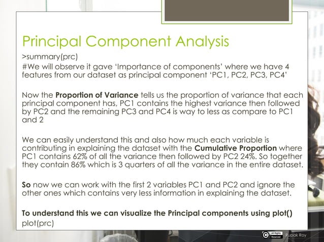 PCA with princomp and prcomp | PDF