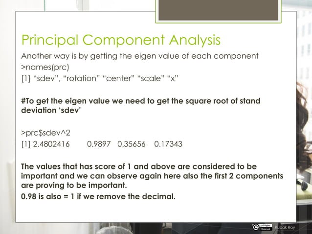 PCA with princomp and prcomp | PDF