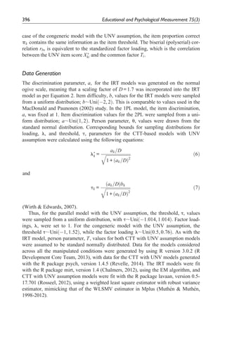 Relationships Among Classical Test Theory and Item Response Theory ...