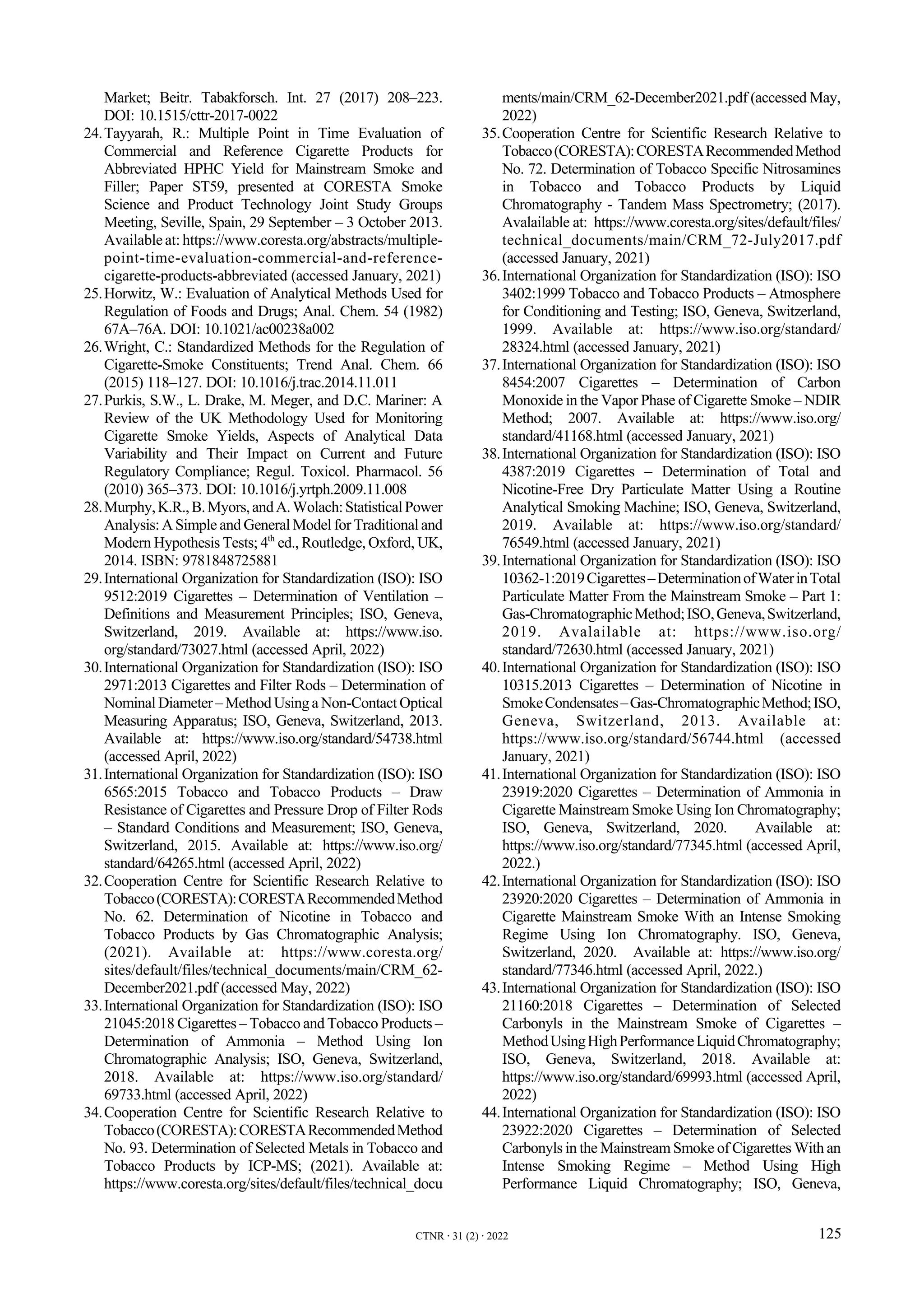 HPHC Testing of Tobacco and Smoke to Examine Cigarette Temporal ...