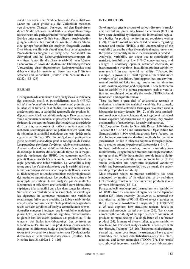 HPHC Testing of Tobacco and Smoke to Examine Cigarette Temporal ...