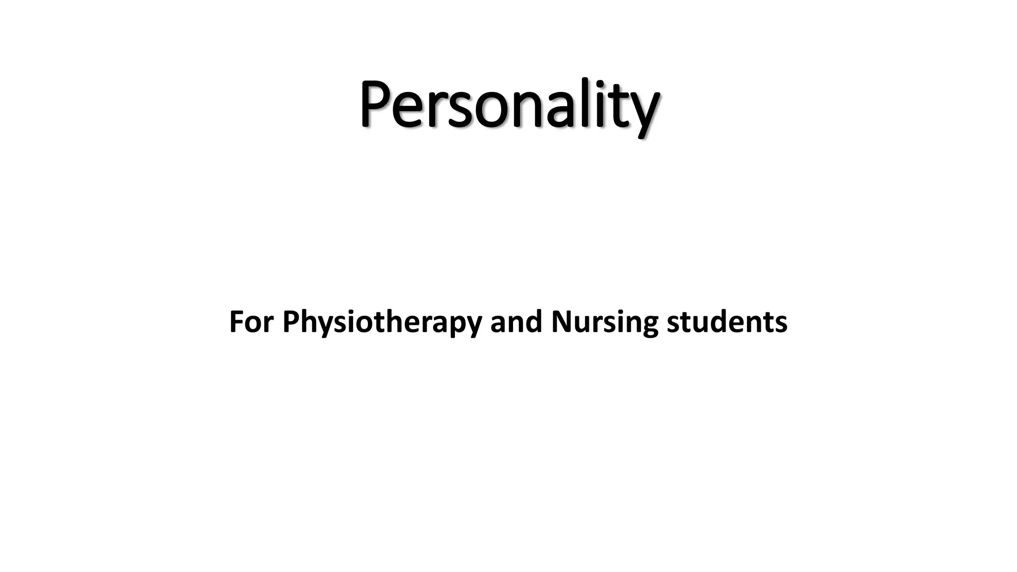 PERSONALITY- Psychology.pptx