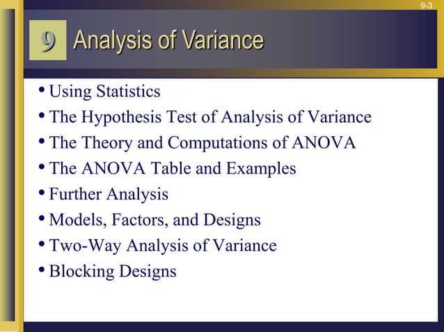 10.Analysis of Variance.ppt | Physics | Science