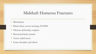 Humerus Fractures | PPTX