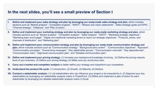 Sales, Marketing and Communication Toolkit - Overview and Approach | PPTX