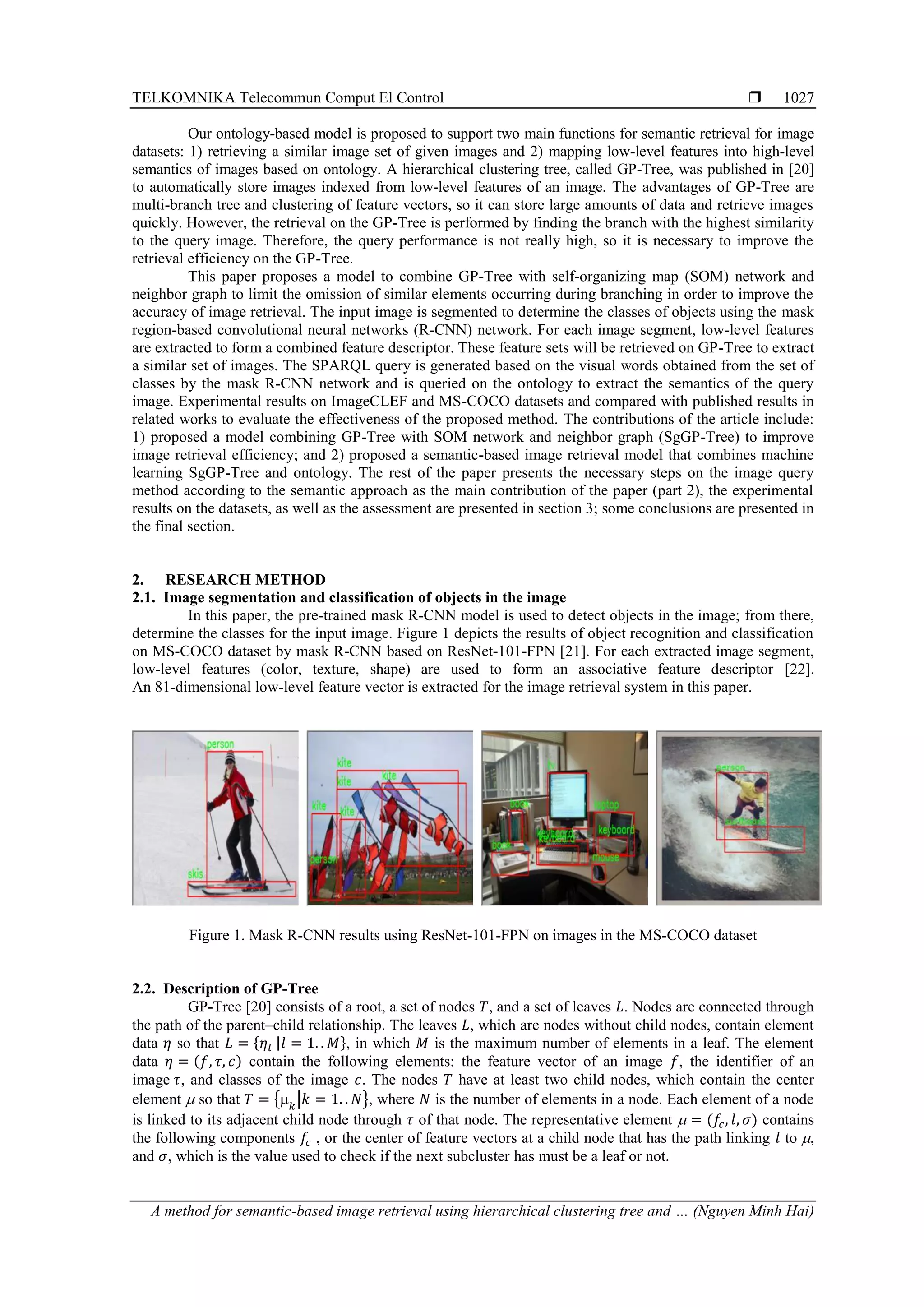 A Method For Semantic Based Image Retrieval Using Hierarchical