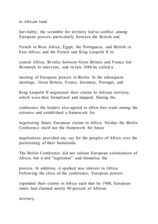 10.3 DBQ 4 Imperialism in AfricaImperialism is a policy | DOCX