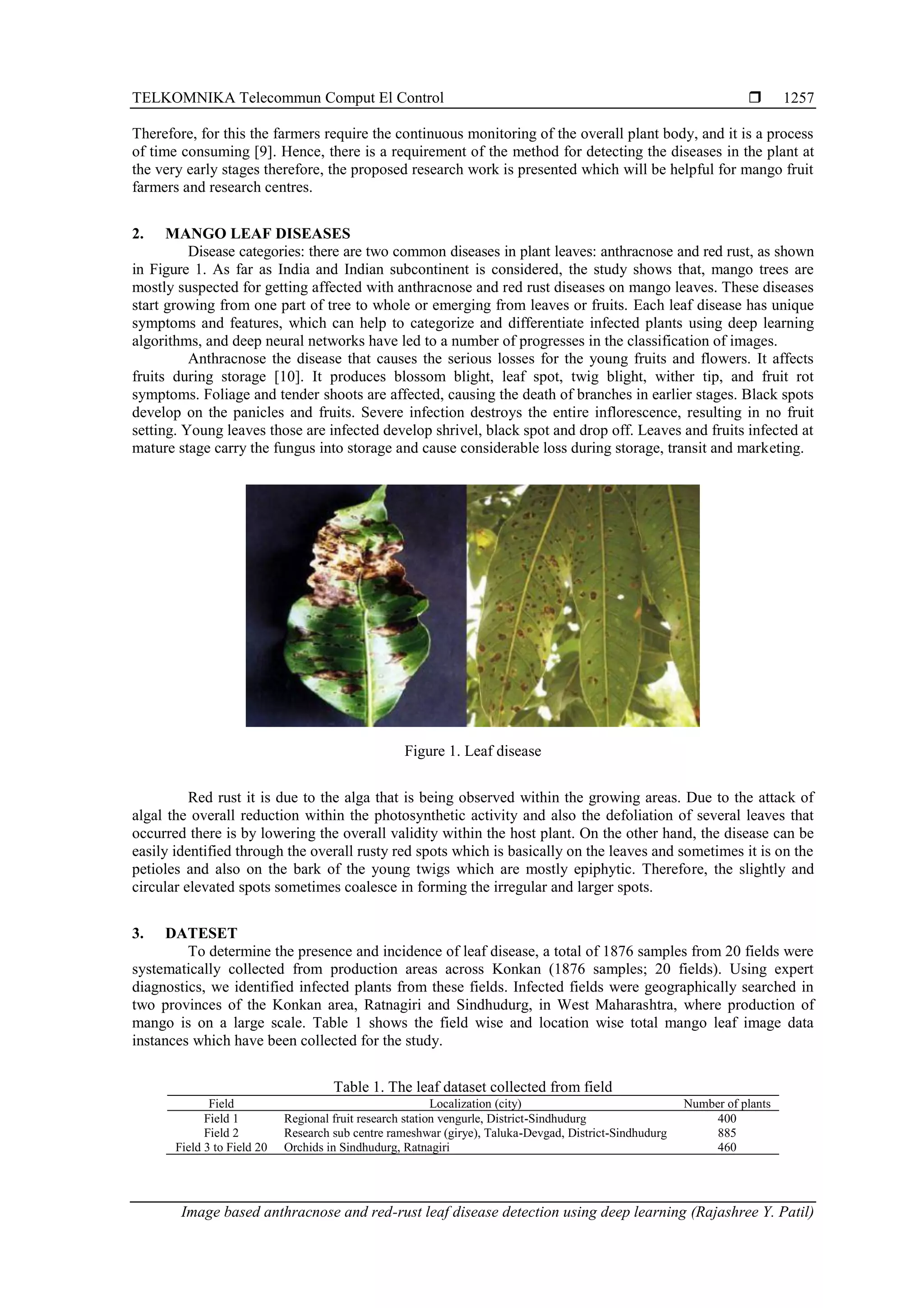 Image based anthracnose and red-rust leaf disease detection using deep ...