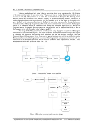 Implementation security system using motorcycle fingerprint identification and notification ...