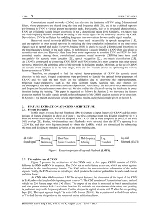 Performance analysis of the convolutional recurrent neural network on acoustic event detection ...