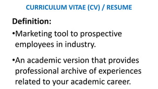 10.CURRICULUM VITAE (CV).pptx