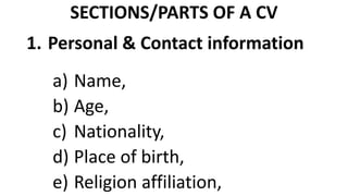 10.CURRICULUM VITAE (CV).pptx