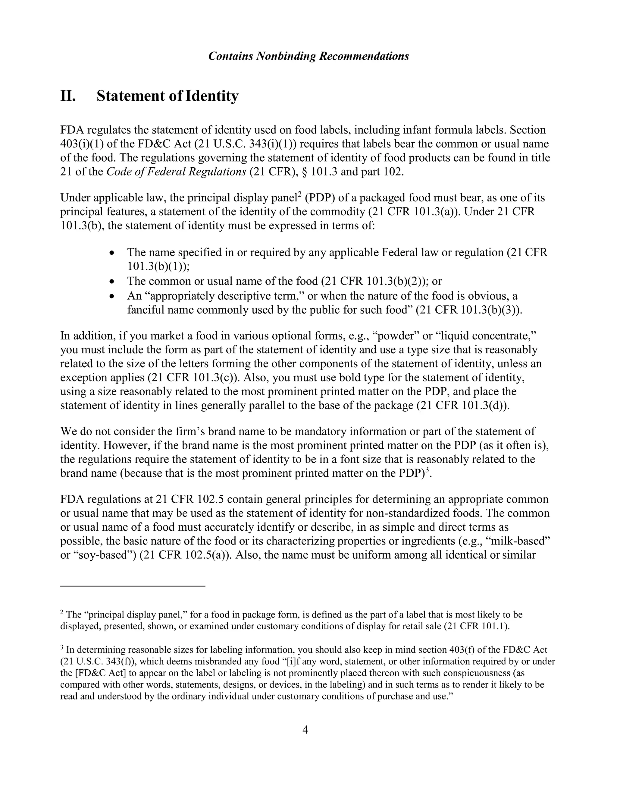 FDA: Guidance-Labeling Infant Formula-March2023 | DOCX