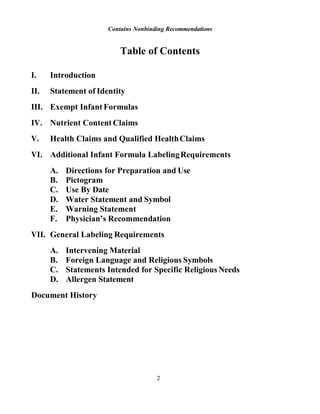 FDA: Guidance-Labeling Infant Formula-March2023 | DOCX