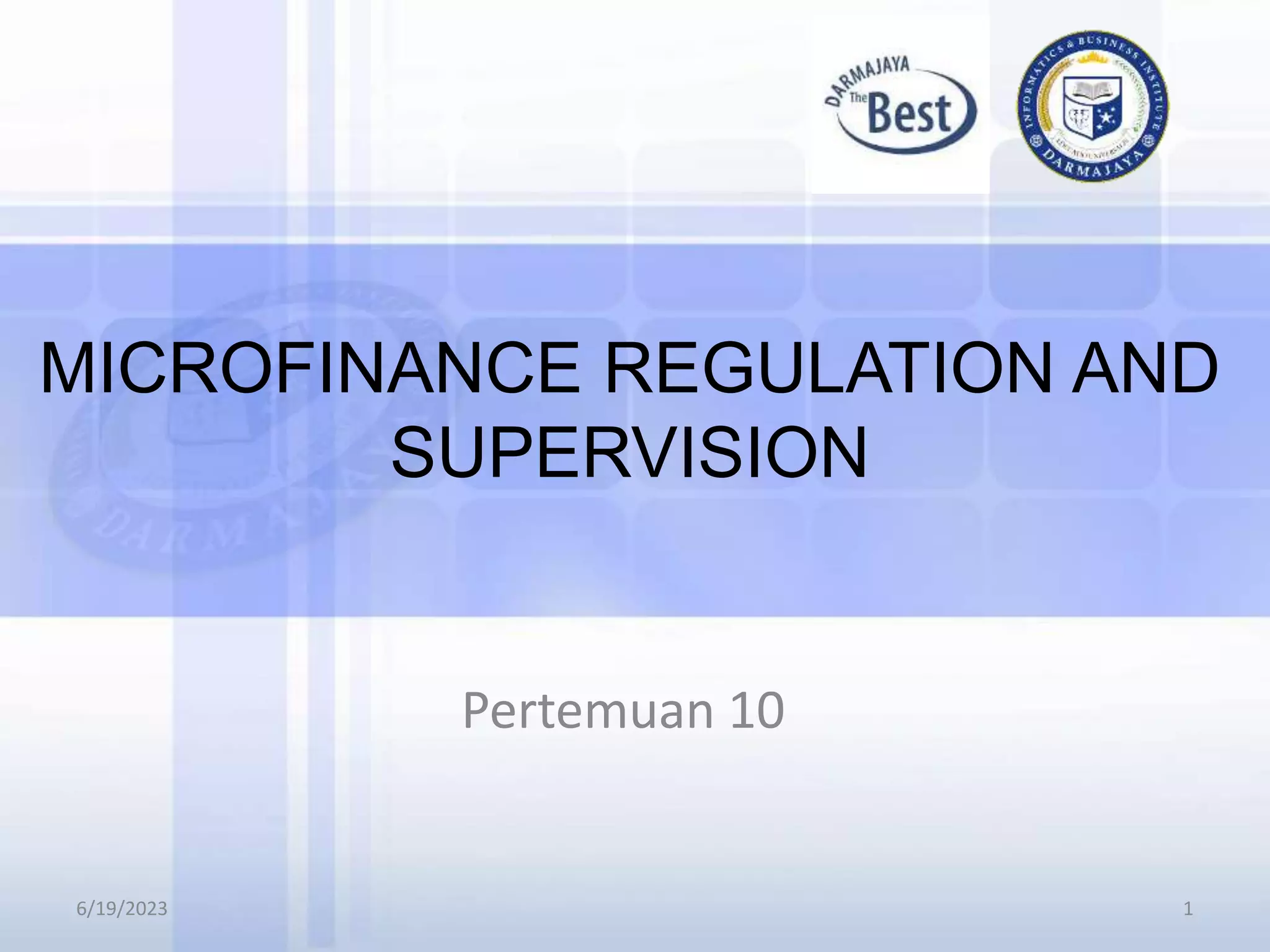 10. MICROFINANCE REGULATION.ppt