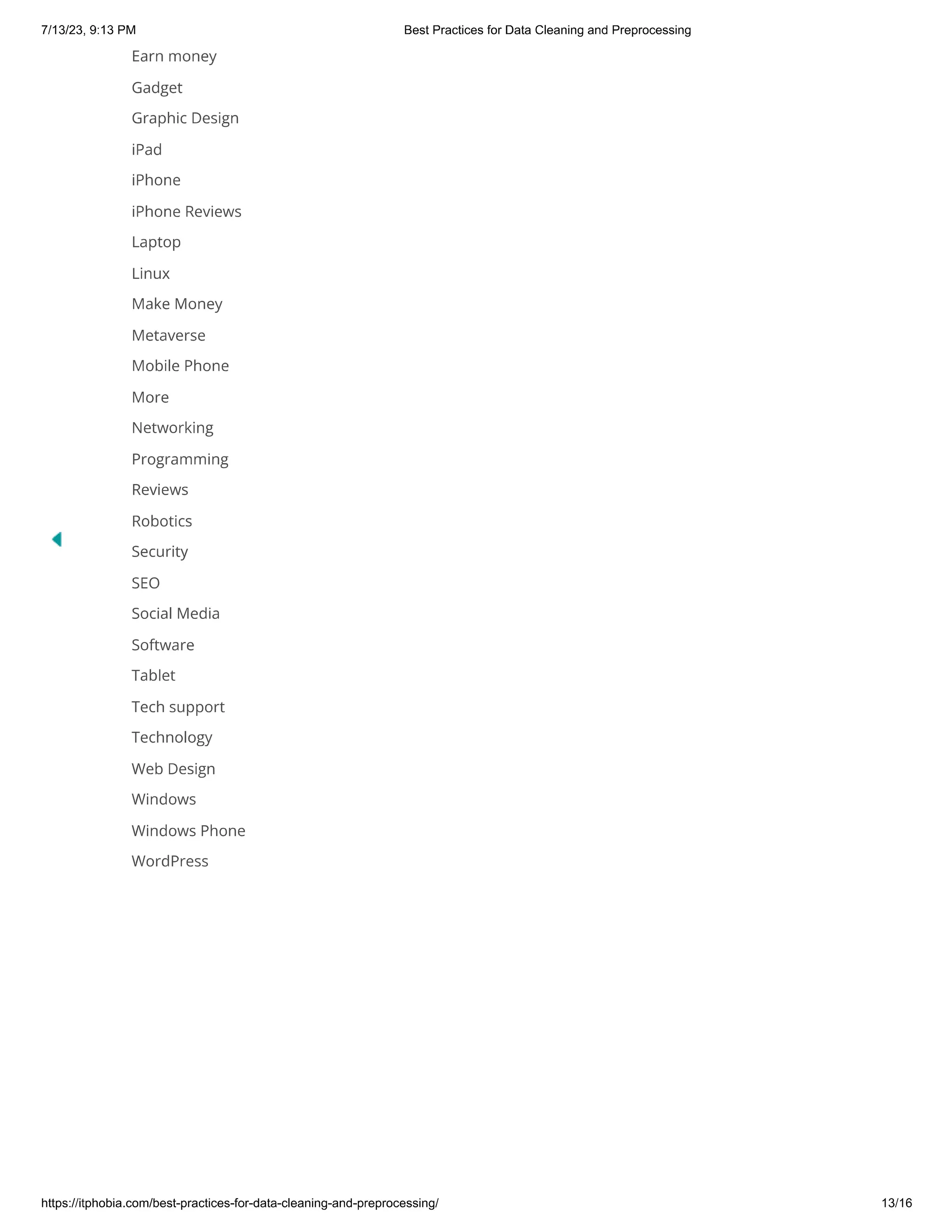 Best Practices for Data Cleaning and Preprocessing | PDF
