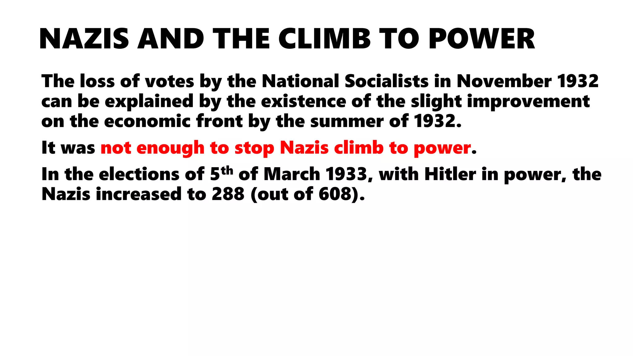 DEPTH STUDY GERMANY: WEIMAR REPUBLIC - 10. THE FALL OF WEIMAR 1930-1933 ...