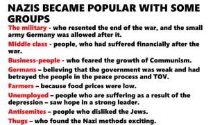 DEPTH STUDY GERMANY: WEIMAR REPUBLIC - 10. THE FALL OF WEIMAR 1930-1933 ...