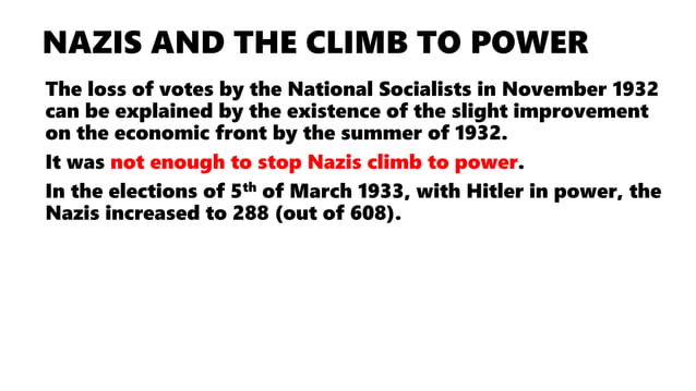 DEPTH STUDY GERMANY: WEIMAR REPUBLIC - 10. THE FALL OF WEIMAR 1930-1933 ...