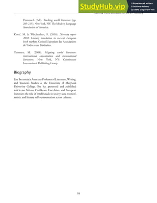 10. Teaching World Literature For The 21St Century Online Resources And ...