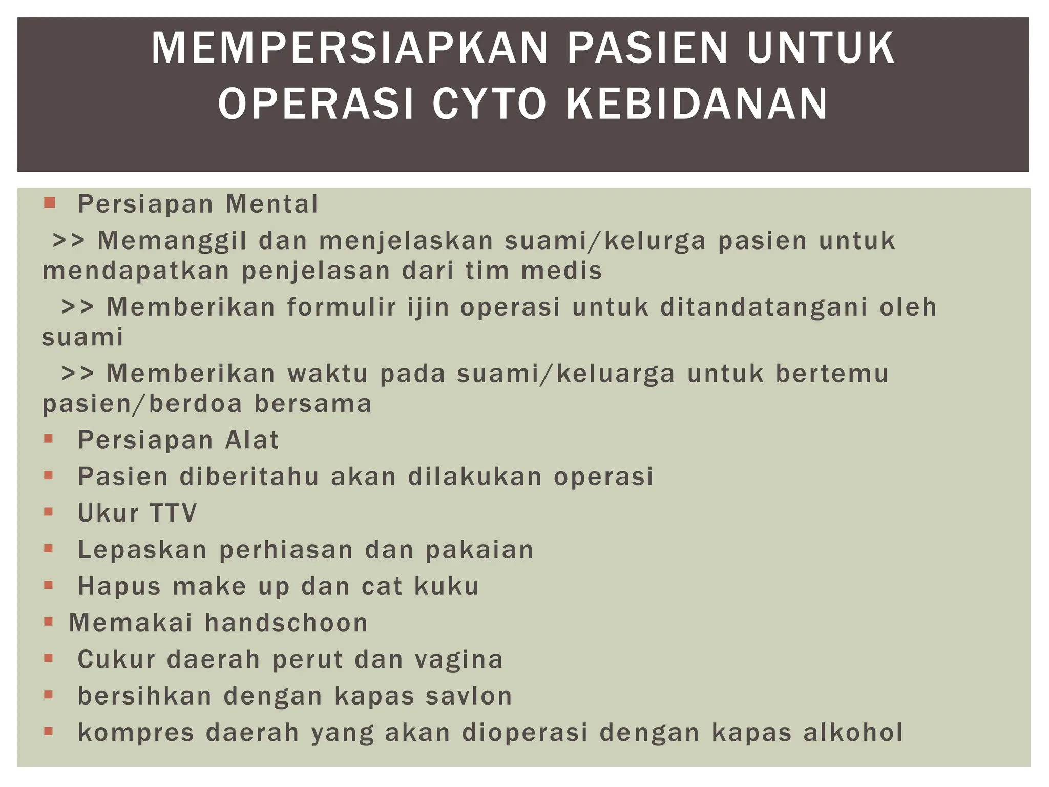 PERSIAPAN DAN PERAWATAN OPERASI | PPTX