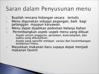 Manajemen Menu yang digunakan untuk referensi | PPT