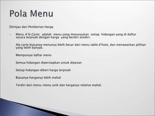 Manajemen Menu yang digunakan untuk referensi | PPT
