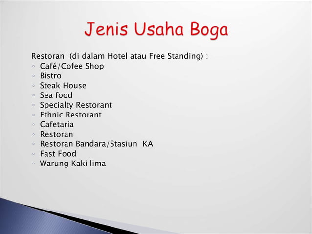 Manajemen Menu yang digunakan untuk referensi | PPT