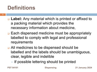 10. Medicine labels.pptx for pharmaceutical sciences | PPT