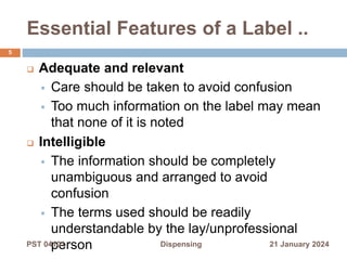 10. Medicine labels.pptx for pharmaceutical sciences | PPT