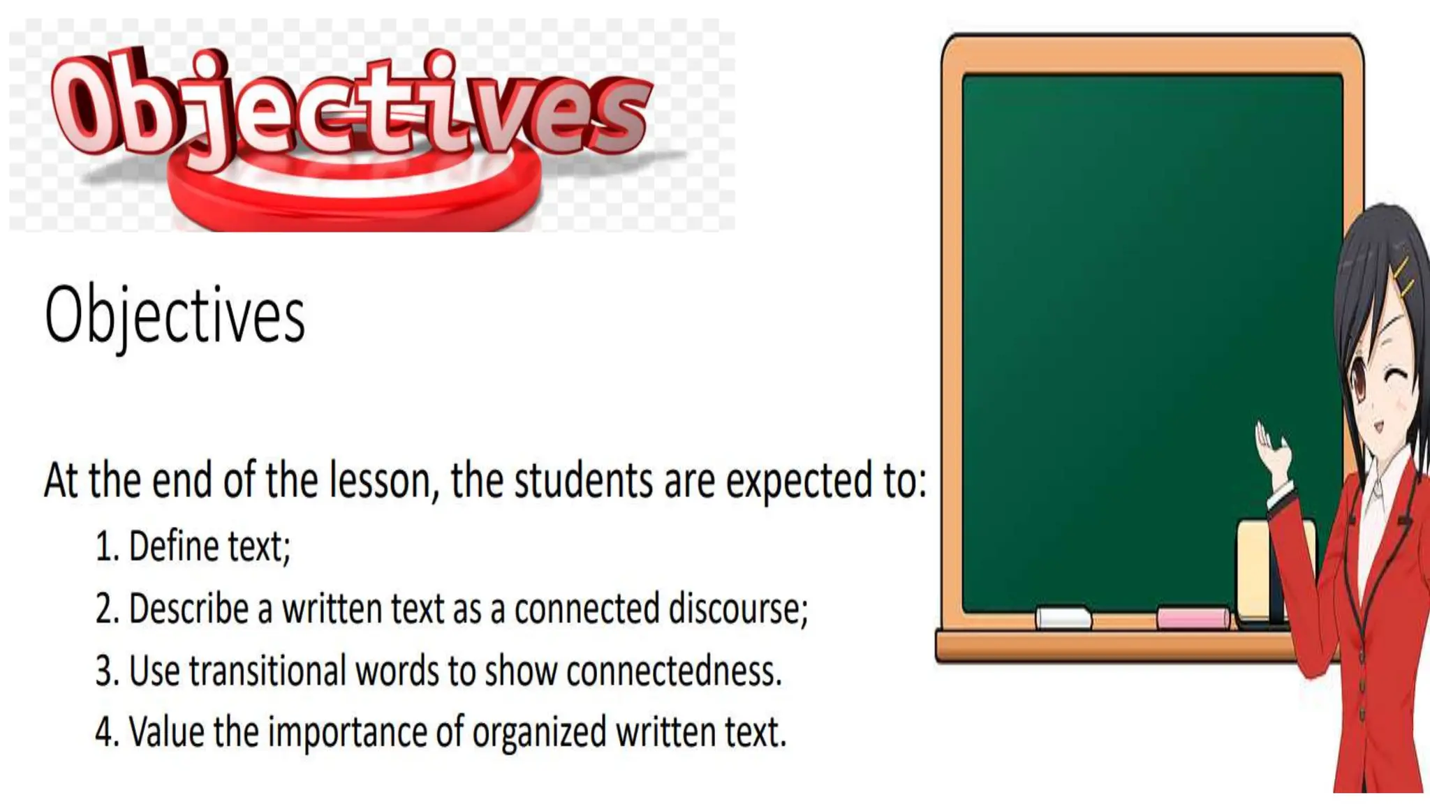 10. Describes a written text as connected discourse. - Copy.pptx