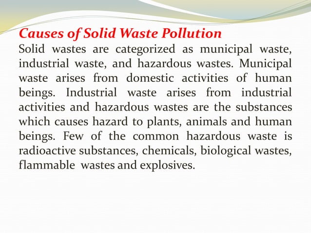 10. solid waste pollution.pdf pollution waste solid | PPT