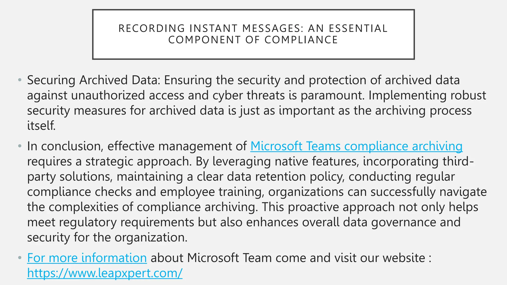 Understanding Compliance Archiving in Microsoft Teams | PPTX