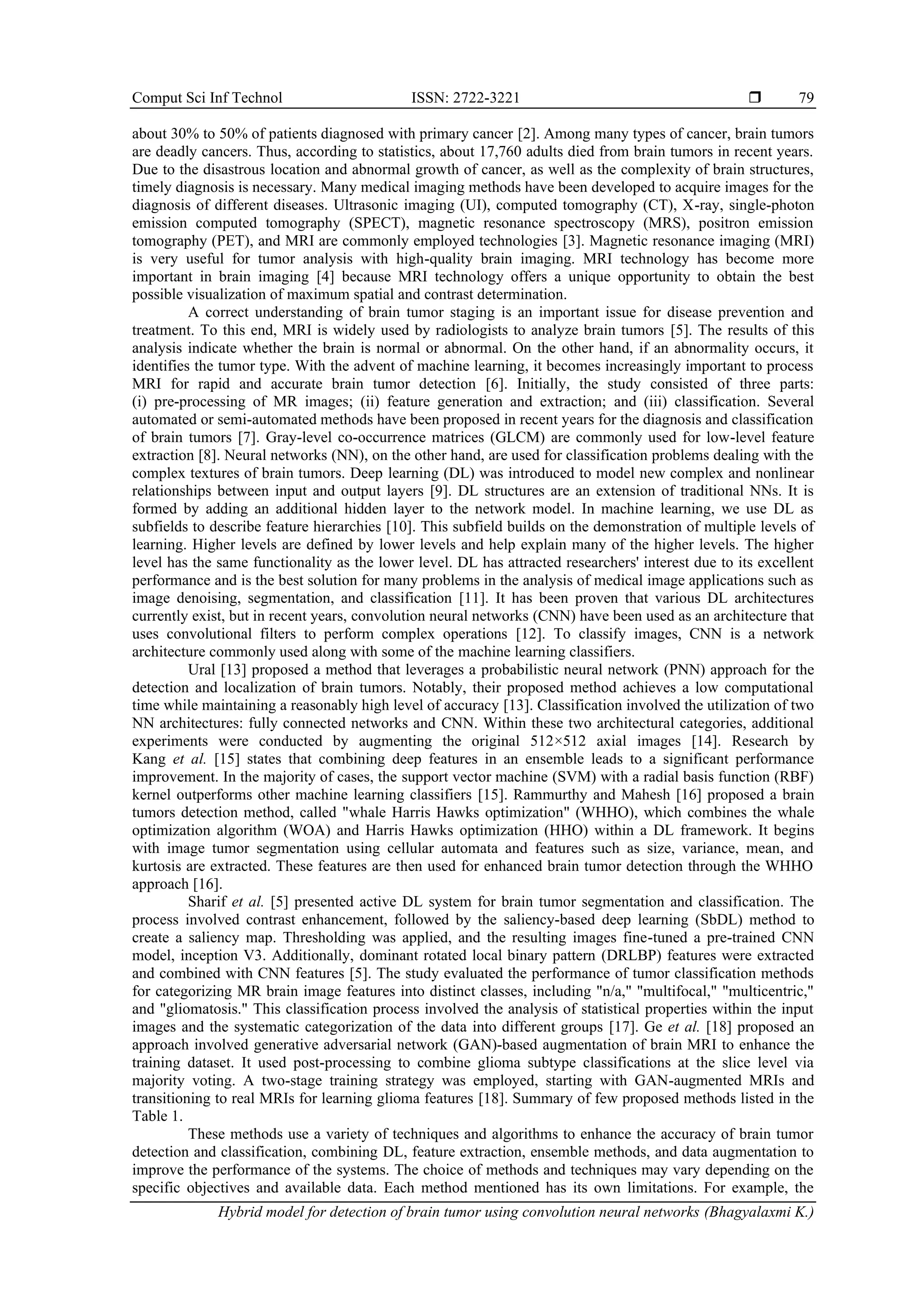 Hybrid Model For Detection Of Brain Tumor Using Convolution Neural 1158