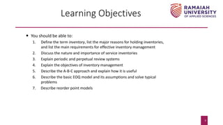 Inventory management in operation research | PPTX