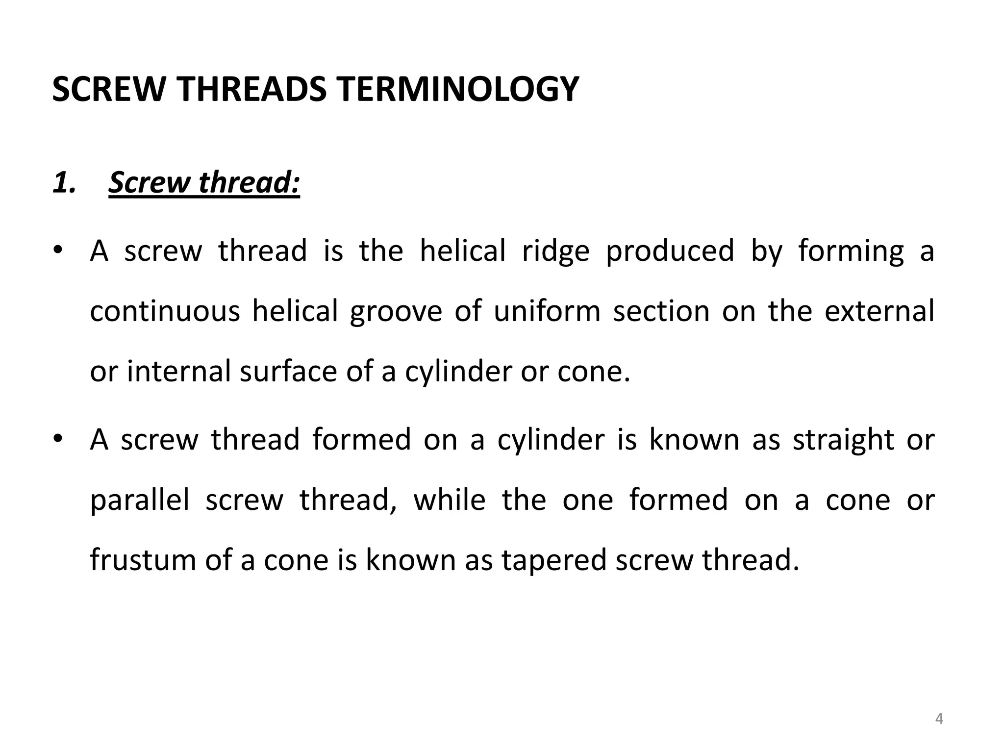 10. Screw Threads - PPT.pdf . | PDF