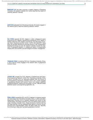 Adaptive Convolution Neural Networks for Electrical Resistivity ...