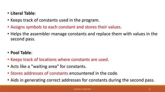 10.Design Of Two Pass Assembler in system software.pdf | Programming ...