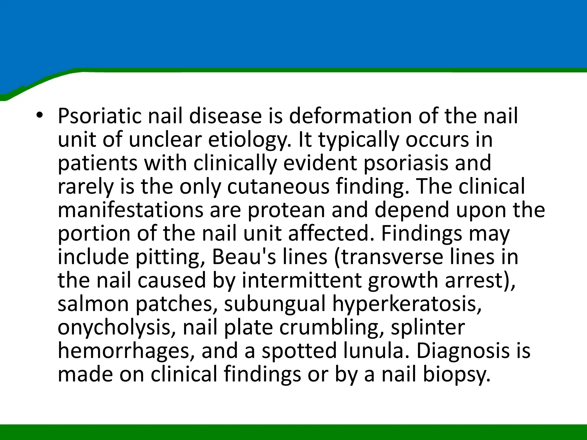 10. nail abnormalities.pptx Dermatolohgy | PPTX | Nail Care | Beauty