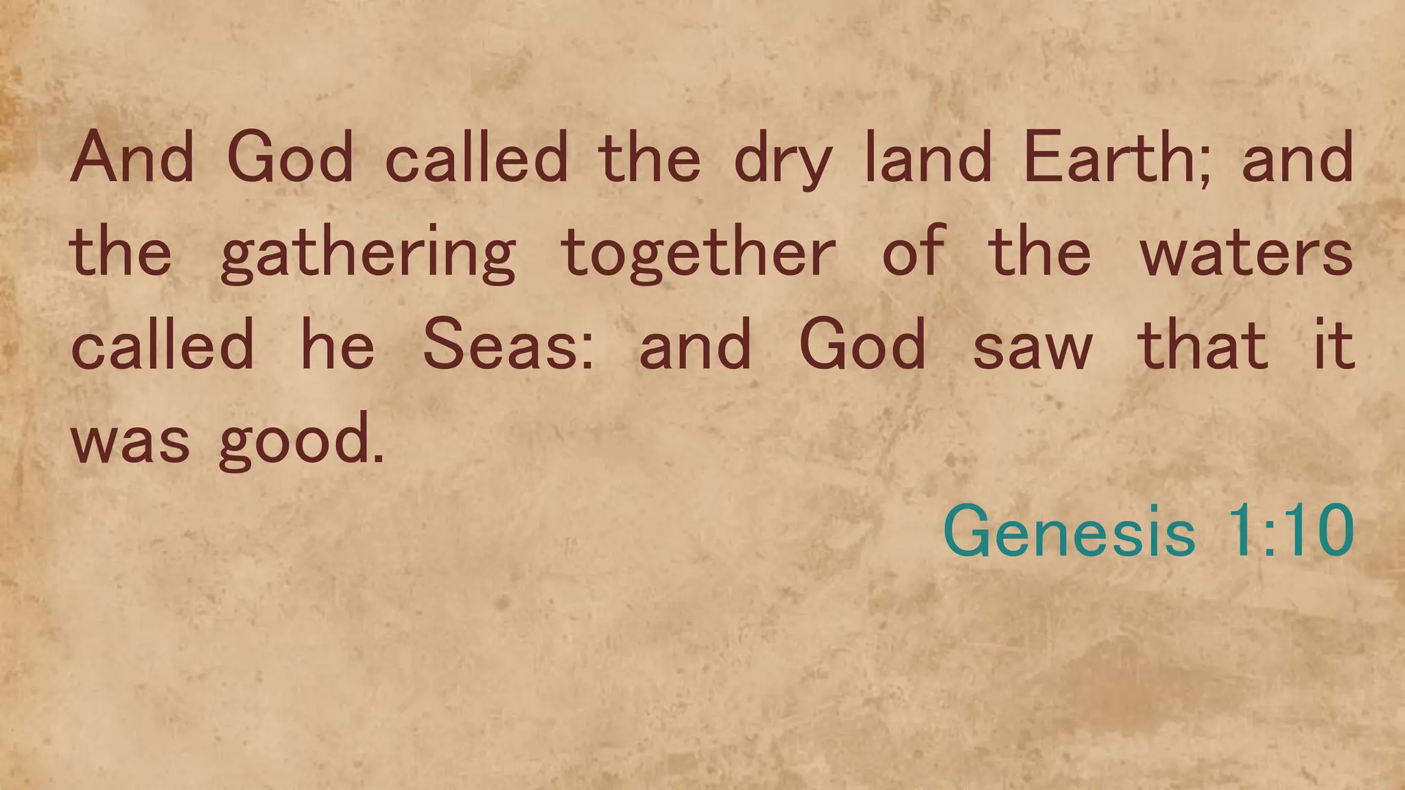 Genesis 1:10 || Meditate the Scripture daily verse by verse | PPT