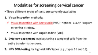 CONCEPTS ON CERVICAL CANCER SCREENING.pptx