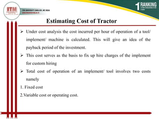 10. Operating Cost of tractor. Gate agriculture | PPTX | Agriculture ...