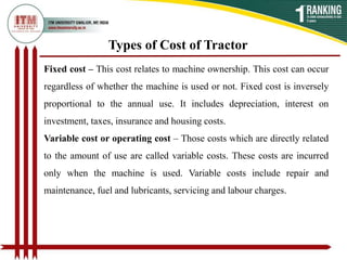 10. Operating Cost of tractor. Gate agriculture | PPTX | Agriculture ...