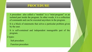 10.-Modular-Programming-with function and Sub Procedure.pptx ...