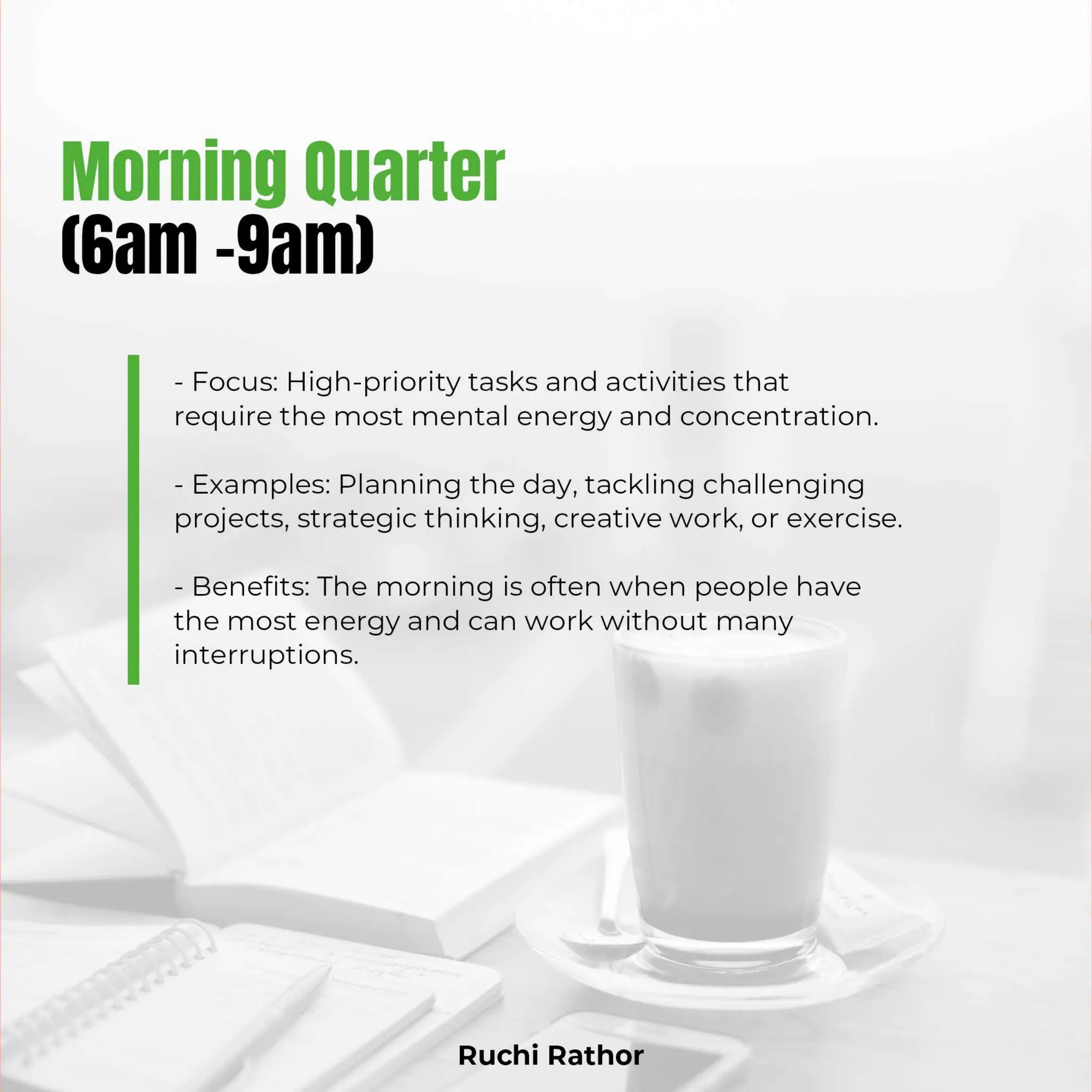 The Four Quarters Method Of Productivity | PDF