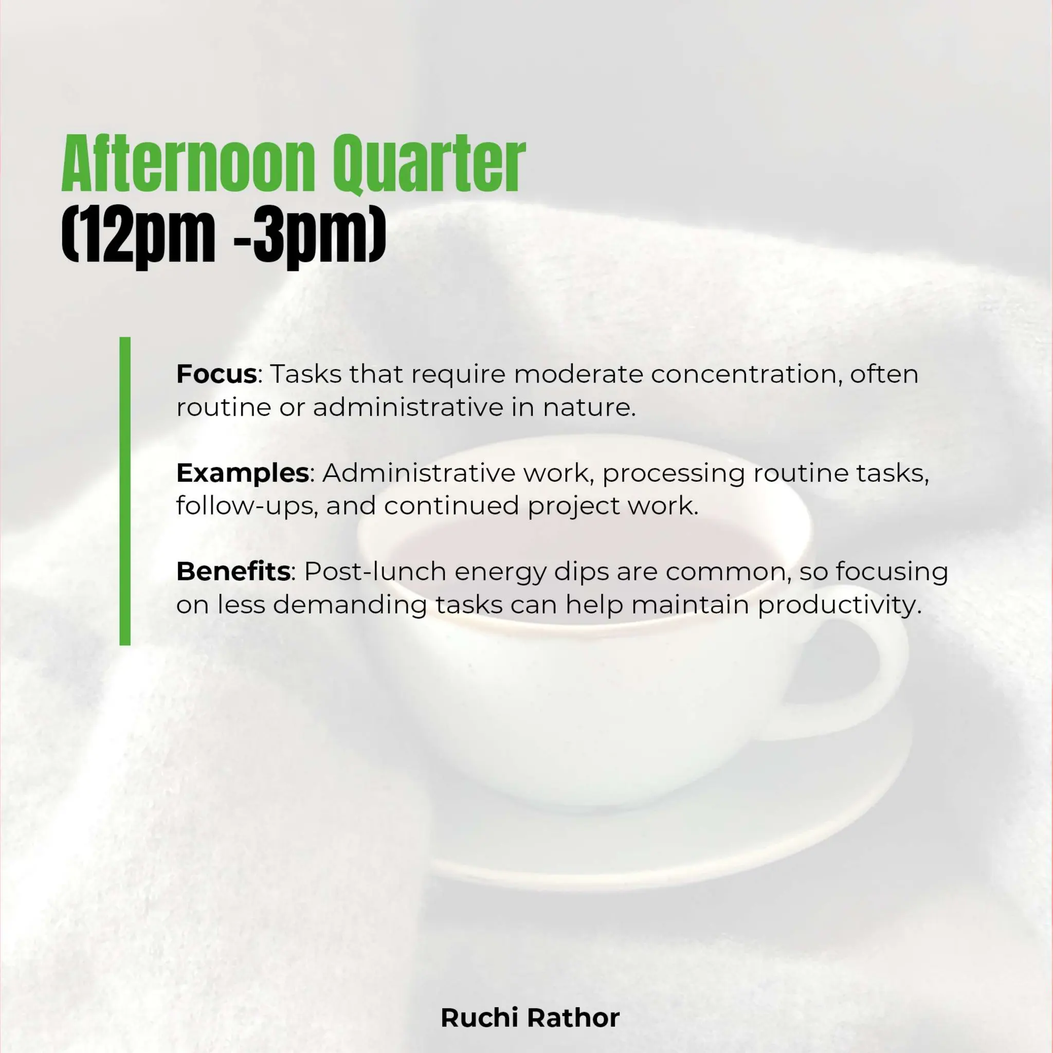 The Four Quarters Method Of Productivity | PDF