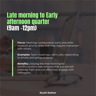 The Four Quarters Method Of Productivity | PDF