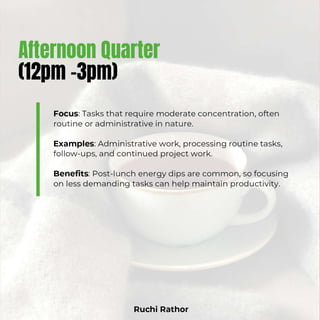 The Four Quarters Method Of Productivity | PDF