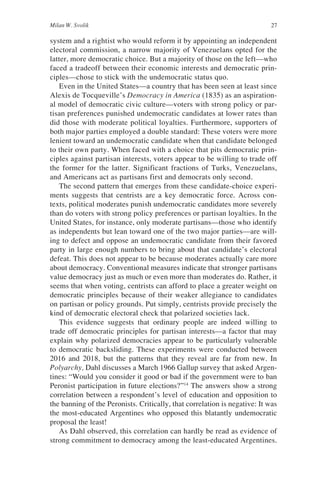 Polarization versus Democracy. Svolik, Milan. | PDF